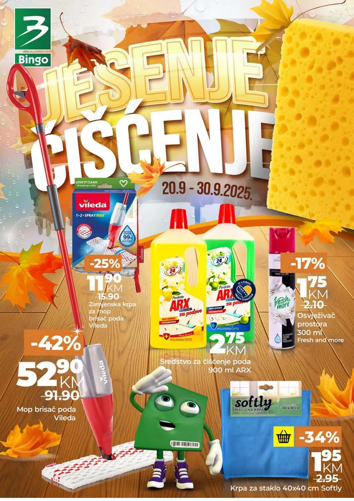 Bingo akcija – Jesenje čišćenje! Sniženja do 30.09.2025.